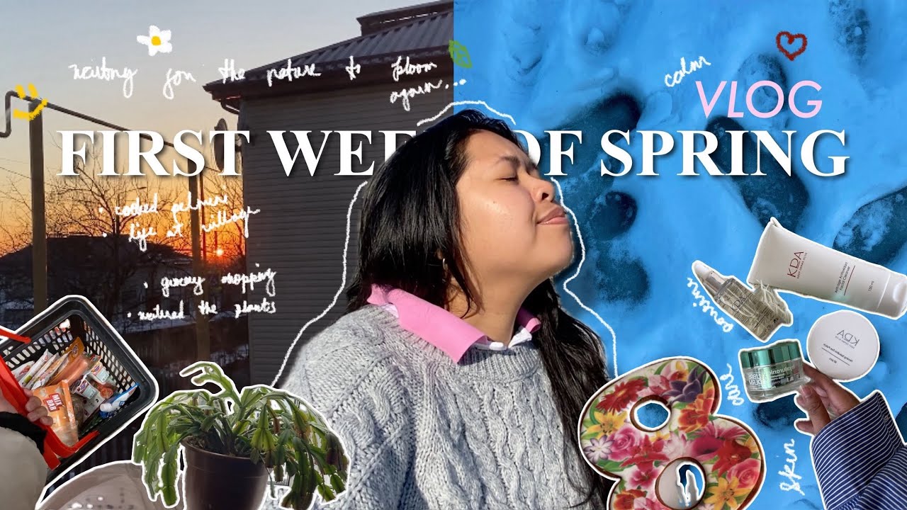 VLOG 32 | a calm and productive first week of spring vlog. 💌🌱 - YouTube