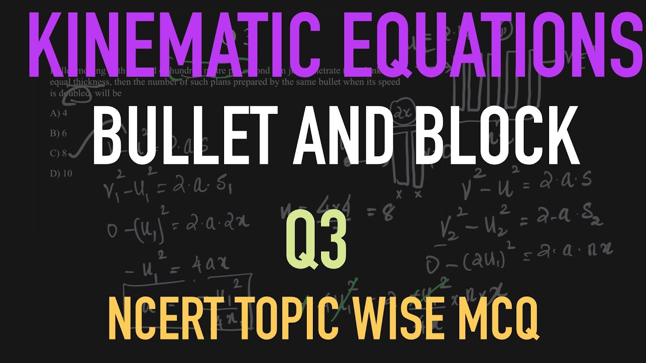 Bullet hitting a block | problem 3 | Bullet moving with a speed of ...
