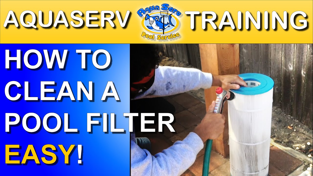How to EASILY clean a pool filter cartridge! - YouTube