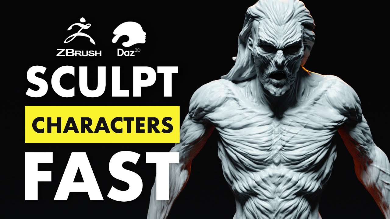 The Fastest Way to Sculpt Characters in 3D - YouTube