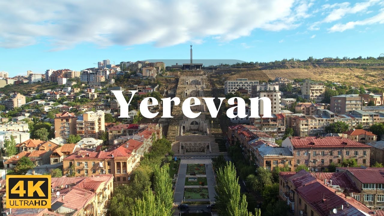 World travel, Aerial view of Yerevan (Armenia) 4k video - YouTube