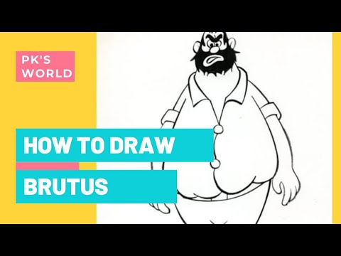 How to draw Brutus || Popeye The Sailor Man Character Sketch - YouTube