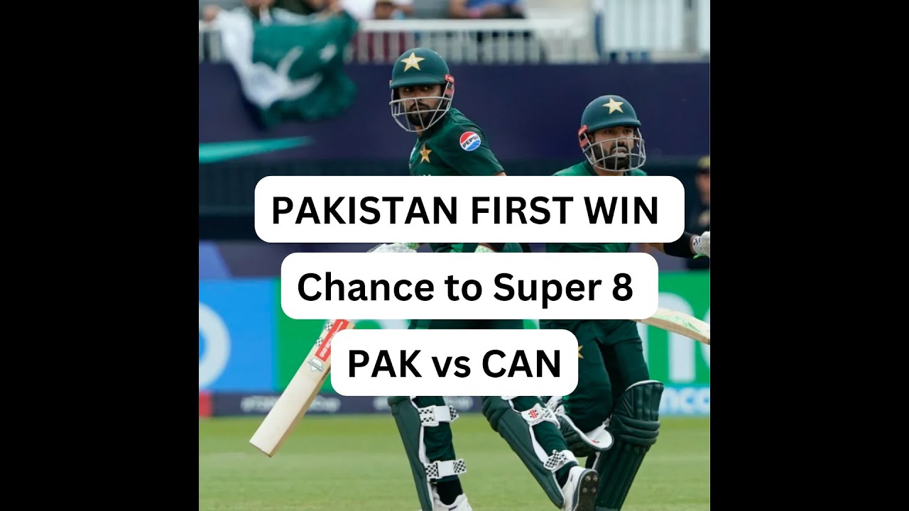 Pakistan Vs Canada ICC T20 World cup 2024 Match | PAK VS CAN - YouTube