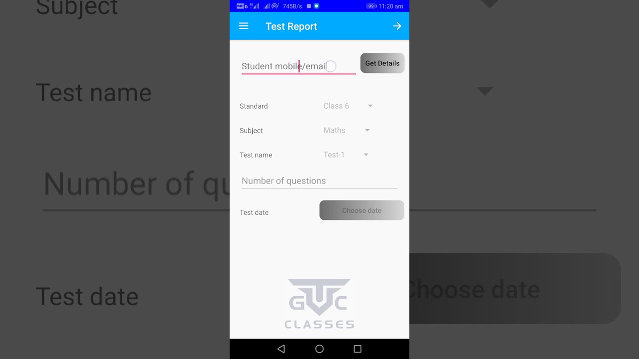 GTC Classes app - demo for test report - YouTube