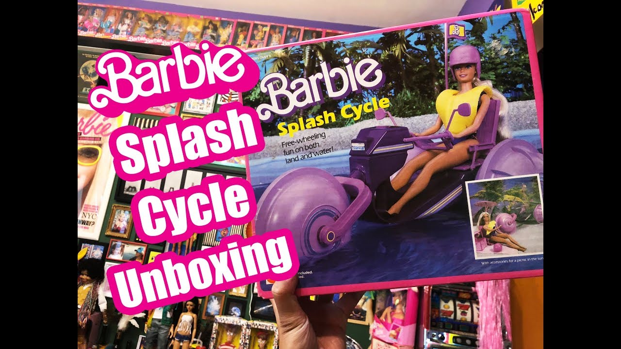 1985 Mattel Barbie Splash Cycle Toy Unboxing - YouTube
