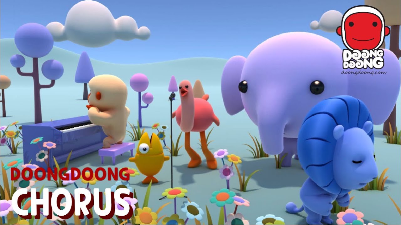 Doong Doong plays the piano and his friends are singing one verse at a ...