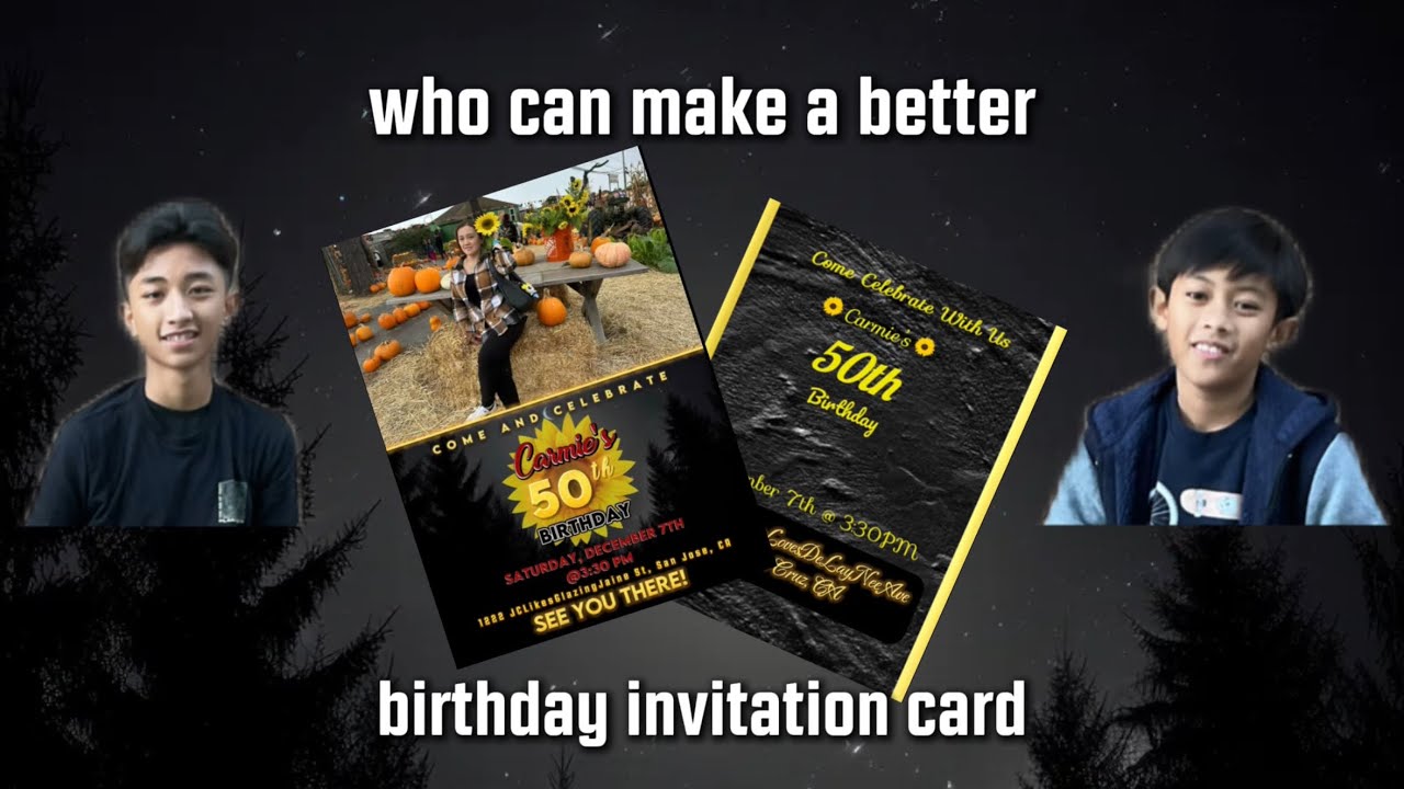 Birthday Invitation Card Challenge | JC n Charles - YouTube