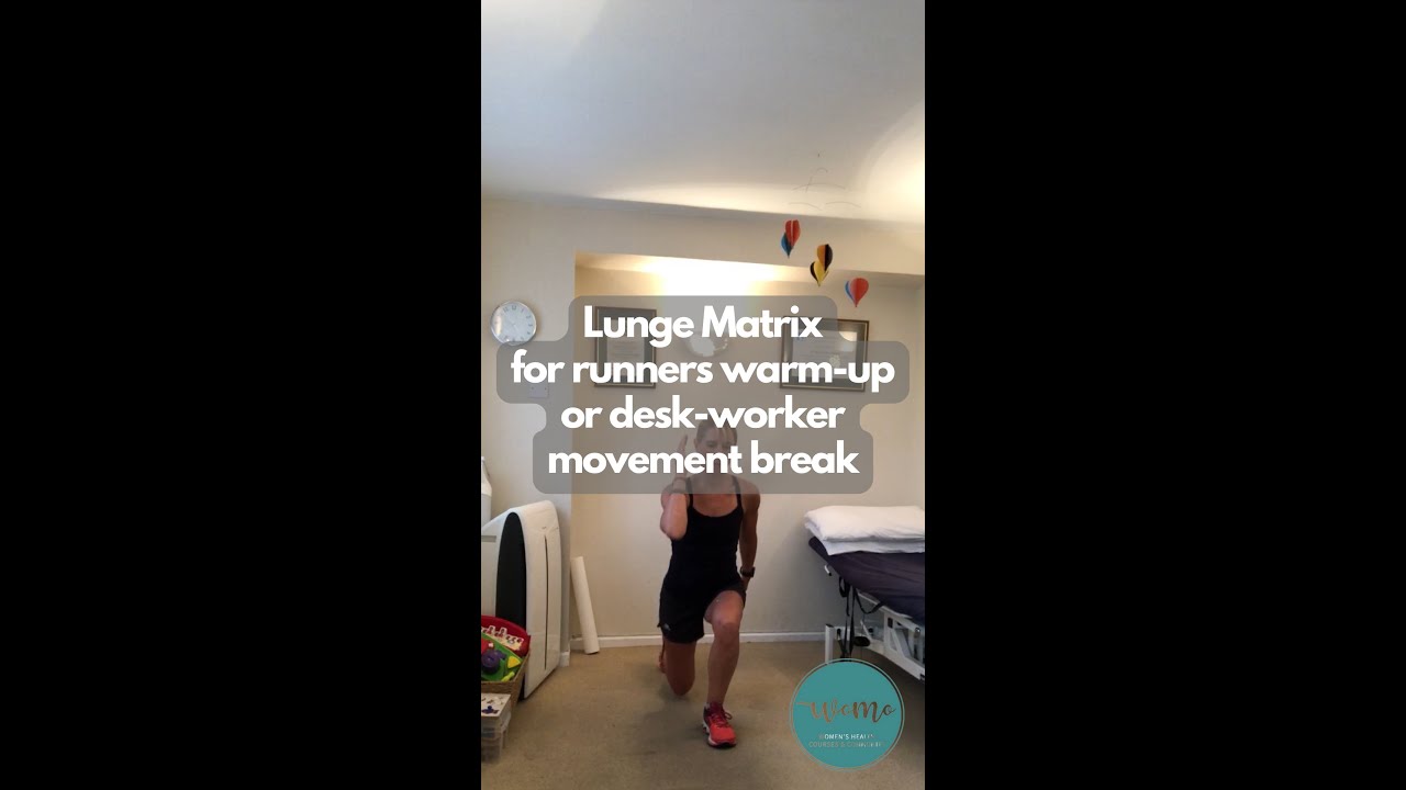 Lunge matrix for runners warm up and office workers movement breaks ...