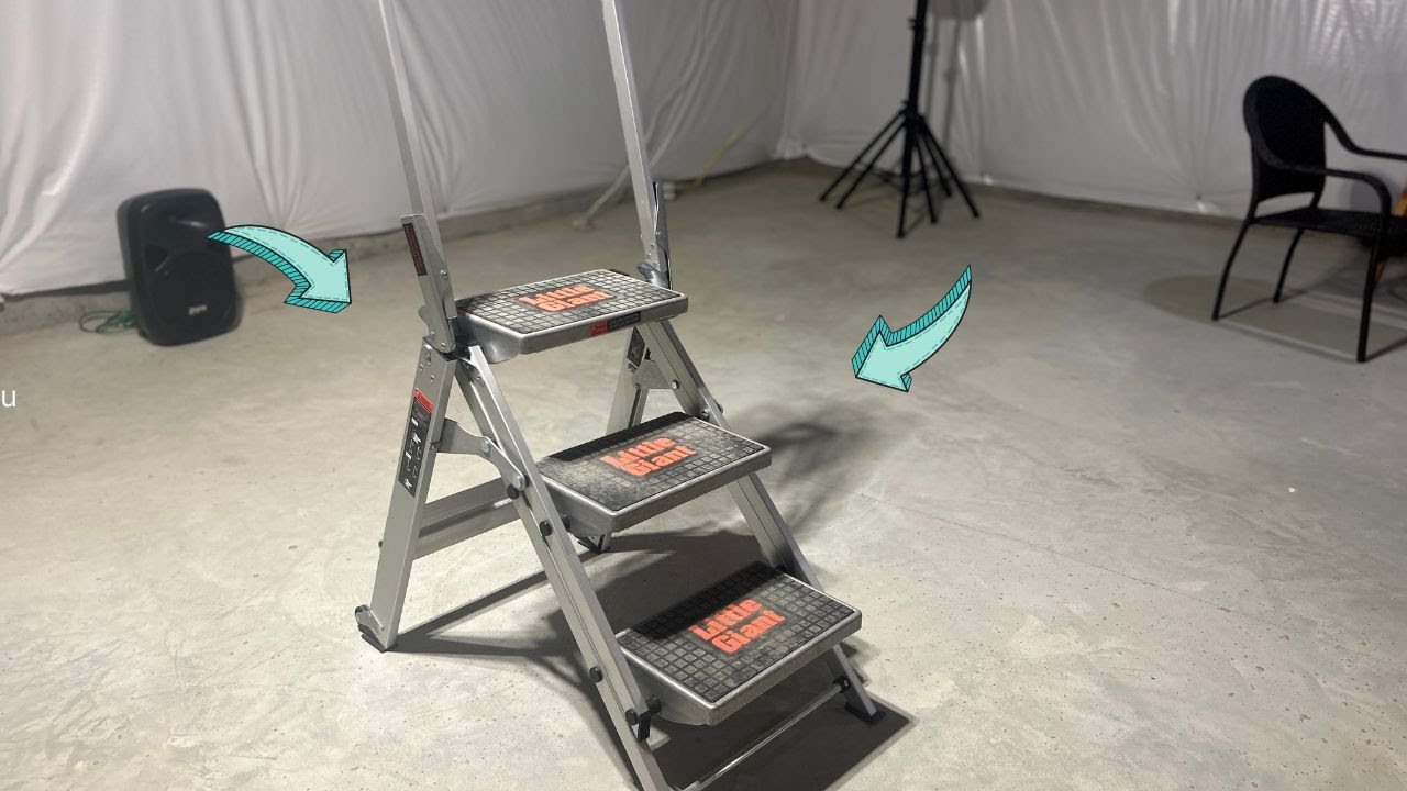 Little Giant Ladders, Safety Step, 3 Step, 3 Foot, Step Stool - YouTube