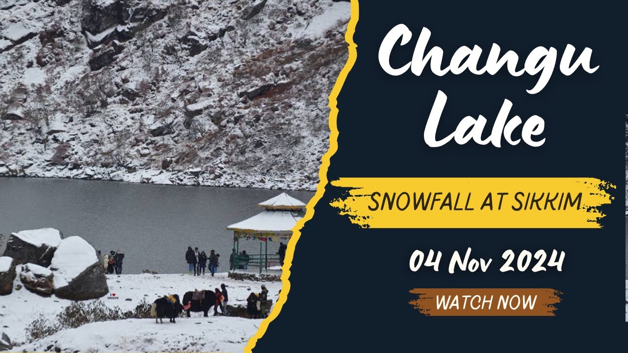 Snowfall at Hangu Lake near Changu Lake | East Sikkim Tour | 4th ...