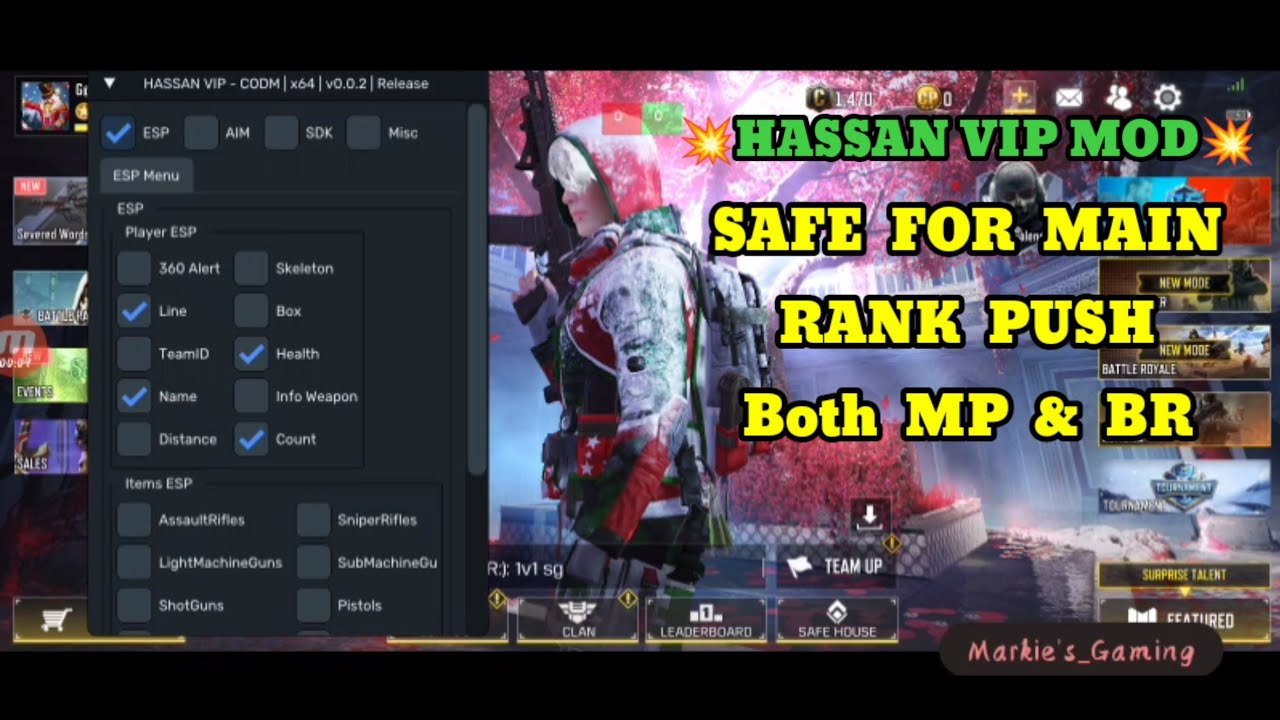 CODM GARENA 1.6.42 X64bit Latest Version VIP MOD by HASSAN.. Updated ...