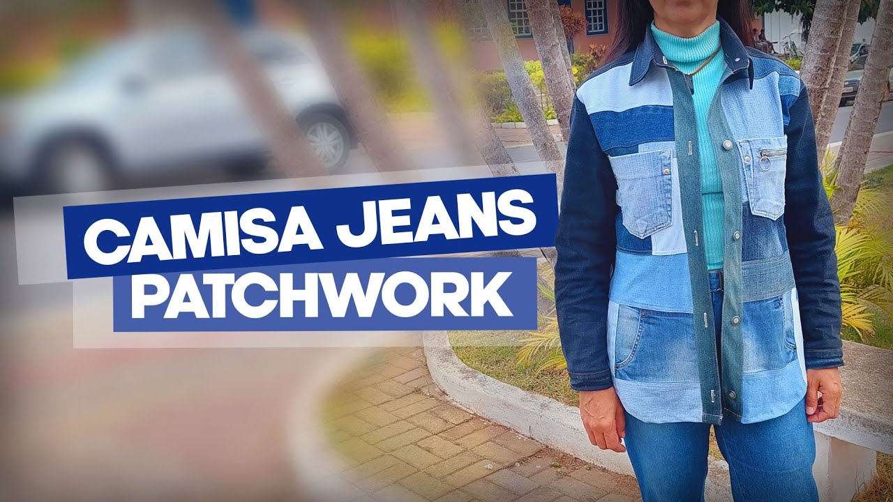 DIY. Como fazer camisa com retalhos de jeans. 🪡 ️ - YouTube
