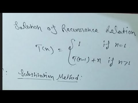 Solve Recurrence Relation ️ ️ T(n)=T(n-1)+n by Iteration Method #cs #engineering - YouTube