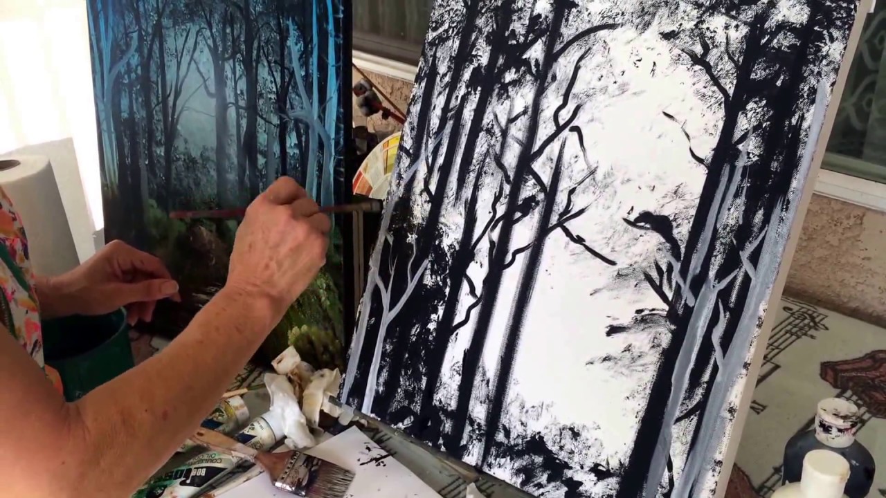 How to Paint a Forest (Part 2 of 3) - YouTube