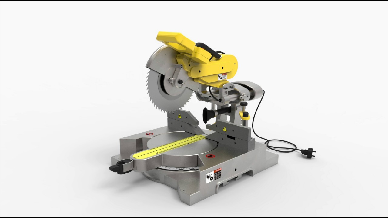 DEWALT Miter Saw - Solidworks model - YouTube