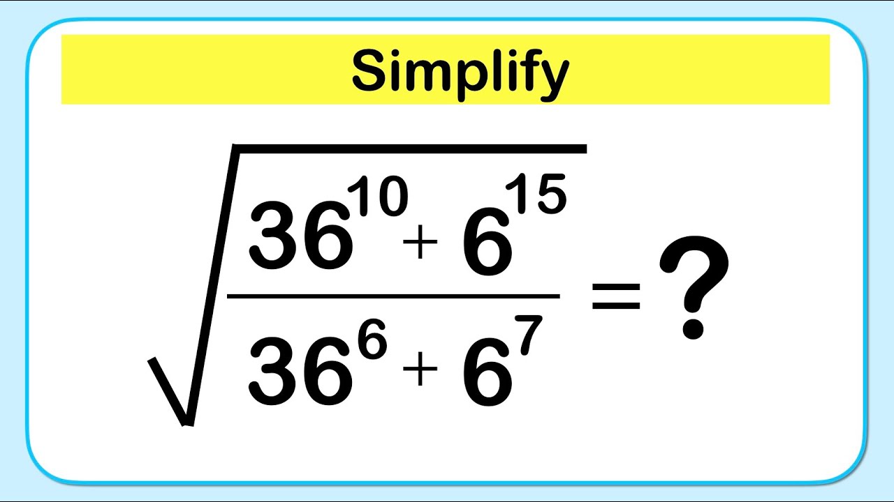 Interesting Square Root Exponent Simplification |Exponent ...