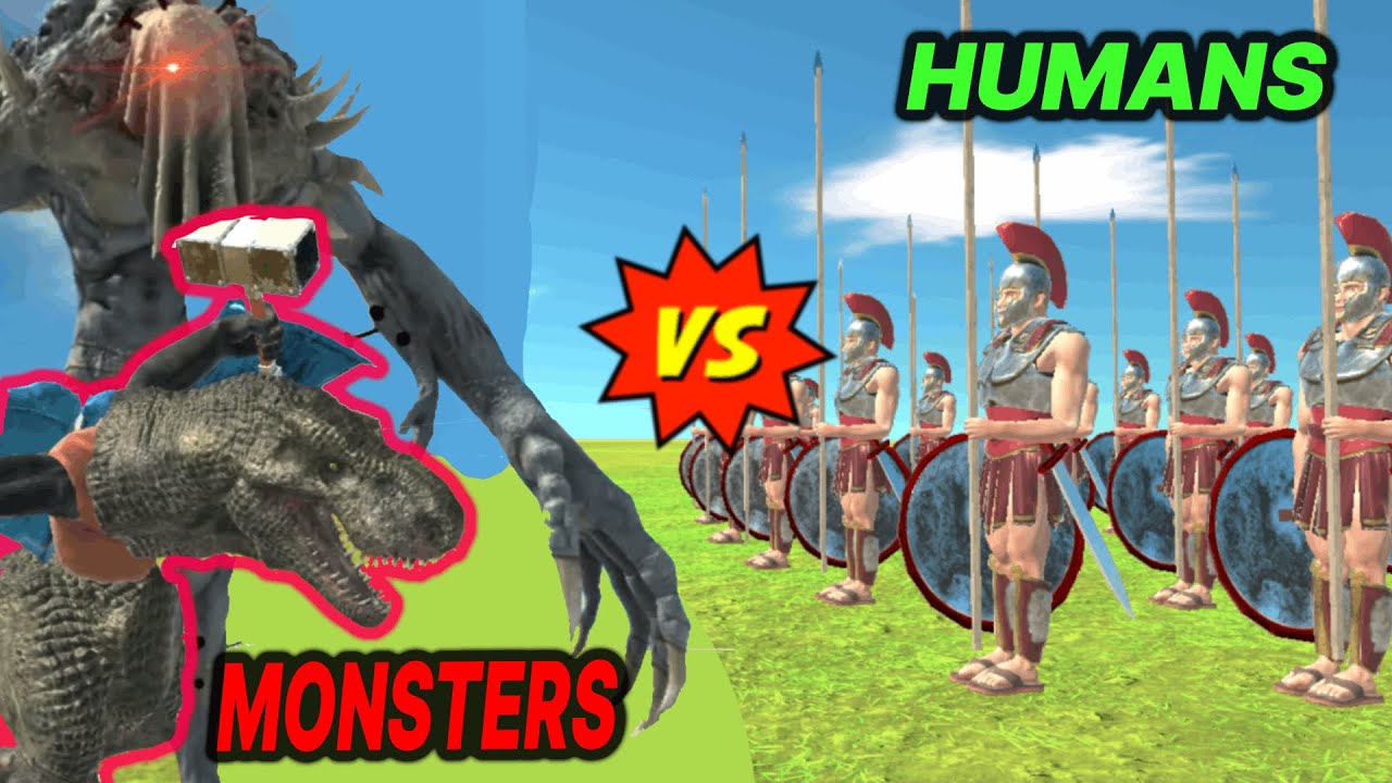 Monster Vs Human Army Battle 🔥🔥 Animal Revolt Battle Simulator - YouTube
