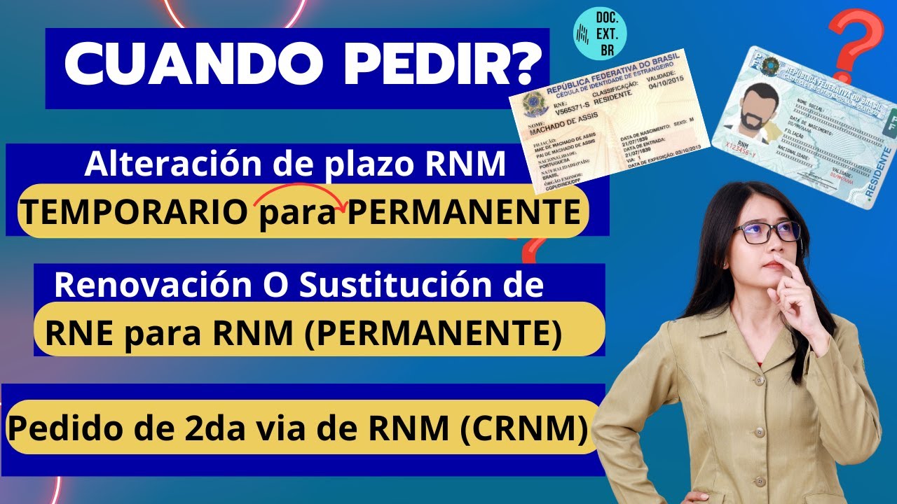 Alteración de plazo de residencia TEMPORARIA a PERMANENTE, renovação o ...
