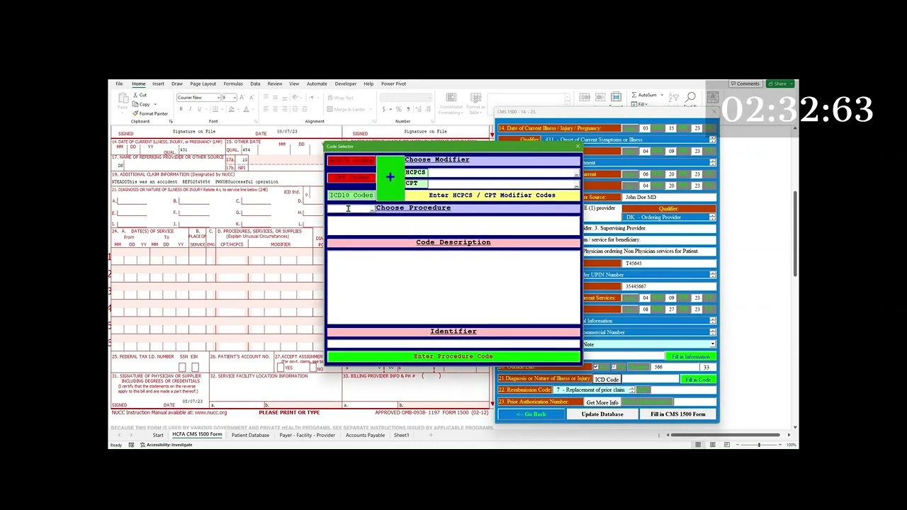 hcfa 1500 Form generator - YouTube