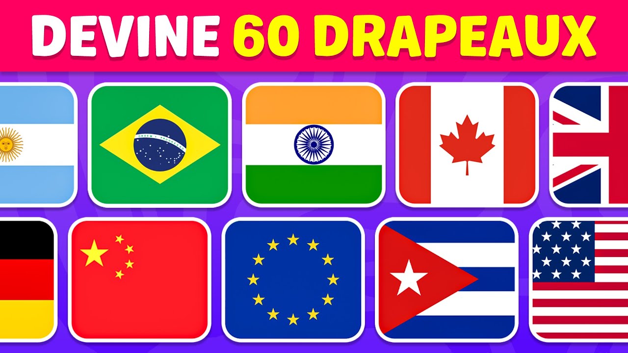 Devine le PAYS par son DRAPEAU🤔🌍🚩 60 Questions | Quiz Abeille - YouTube