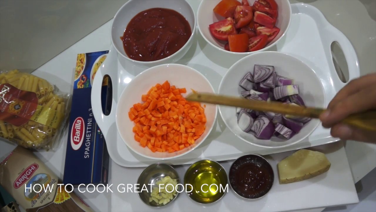 Spaghetti & Tomato Sauce For Kids Recipe - Healthy Food for Children ...