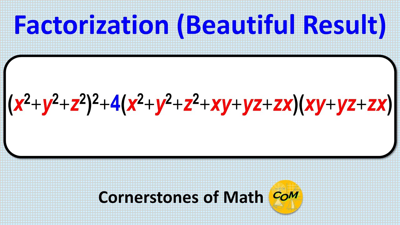 A Factorization Problem with a BEAUTIFUL Answer - YouTube