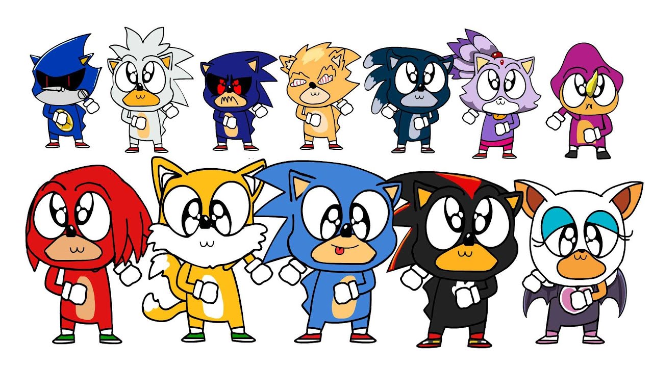 Cute Classic Sonic And Tails Dancing Meme (All characters) - YouTube
