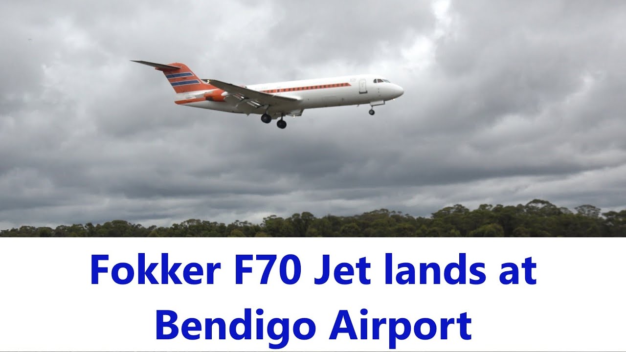 Fokker F70 Landing at Bendigo Airport - 14th Nov 2022 - YouTube