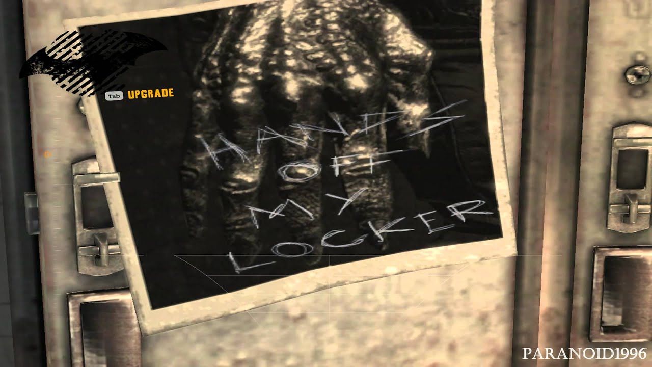 Batman: Arkham Asylum - Easter Egg (Killer Croc's locker) - YouTube