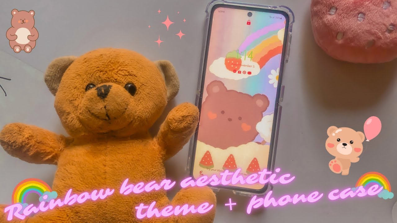 Kidcore rainbow/colorful bear aesthetic theme for Samsung Z Flip 3 🐻 🌈 ...