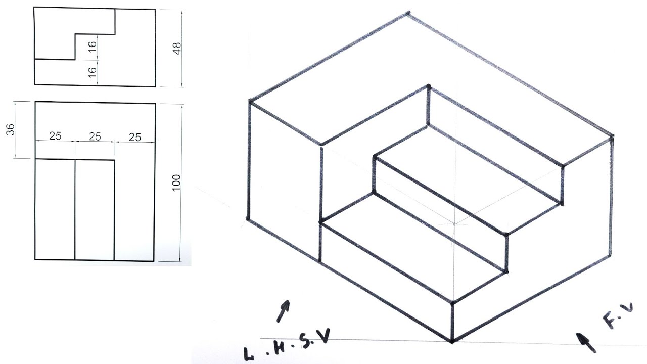 ISOMETRIC PROJECTION | 2D TO 3D - YouTube