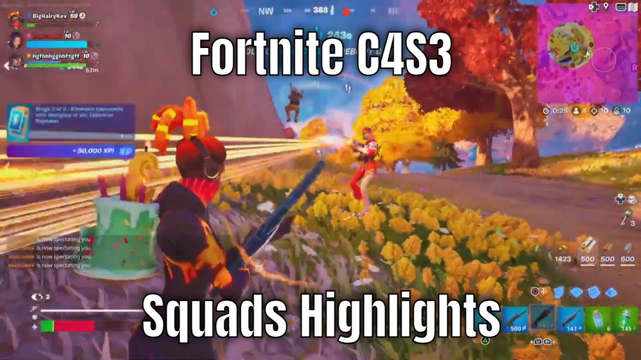 Fortnite C4S3 #22 - Squads Highlights - YouTube