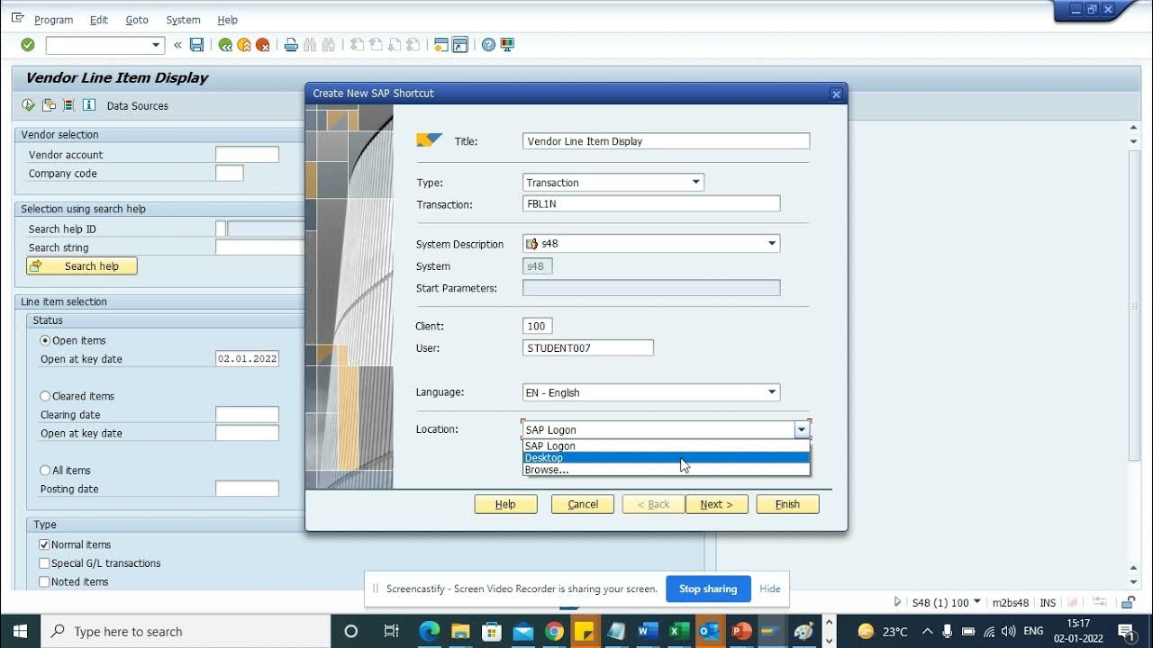 In SAP How to create a Shortcut to a Transaction code #Shorts - YouTube