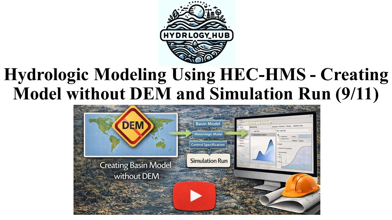 Hydrologic Modeling Using HEC-HMS (9/11) - Creating Model without DEM ...