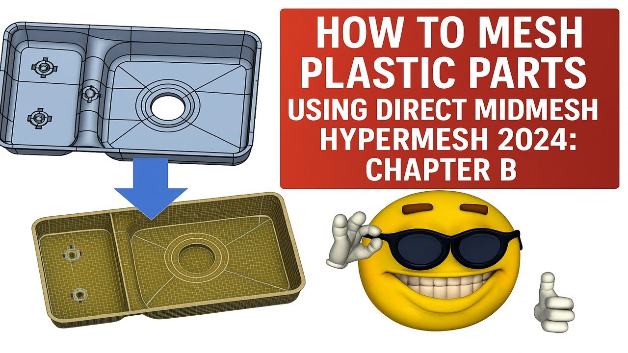 How to Mesh Plastic Parts Using Direct Midmesh in HyperMesh 2024 ...