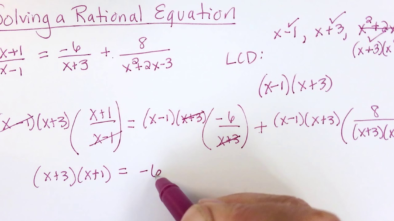 Solving A Rational Equation By Multiplying By The LCD And Solving The solving-a-rational-equation-by-multiplying-by-the-lcd-and-solving-the