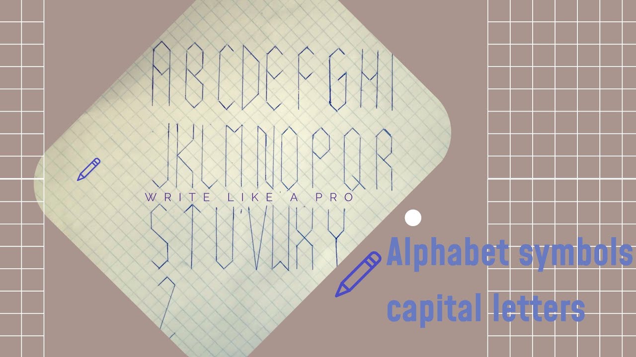 How to make capital alphabet symbols on gridlines - YouTube