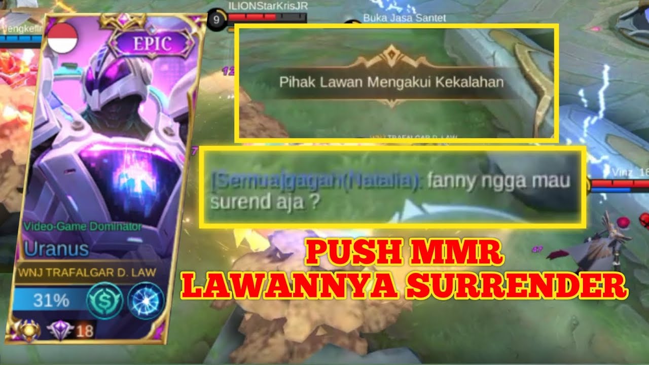 Disuruh Surend Malah Surend Benaran - Gameplay Uranus Mobile Legends ...