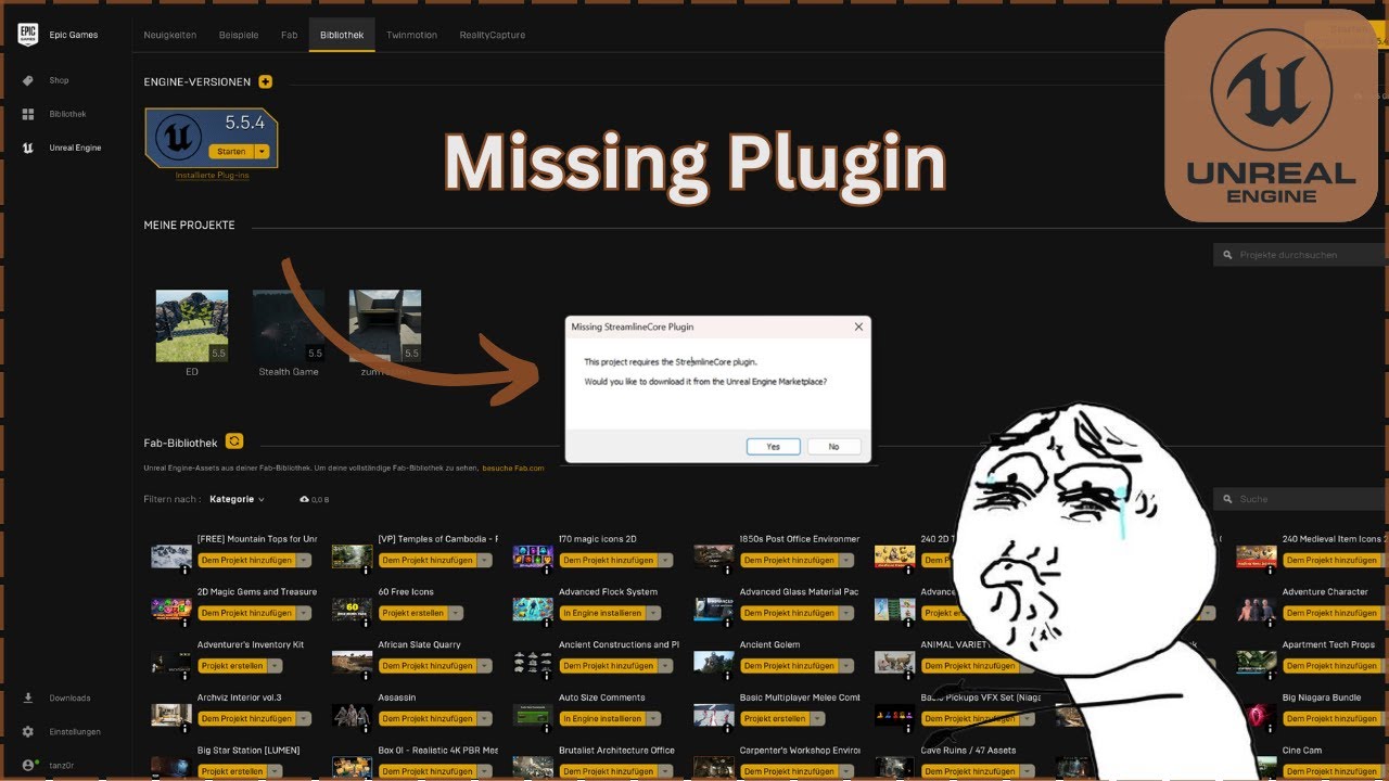 Missing Plugin Problem mit einem Schritt einfach lösen | Unreal Engine ...