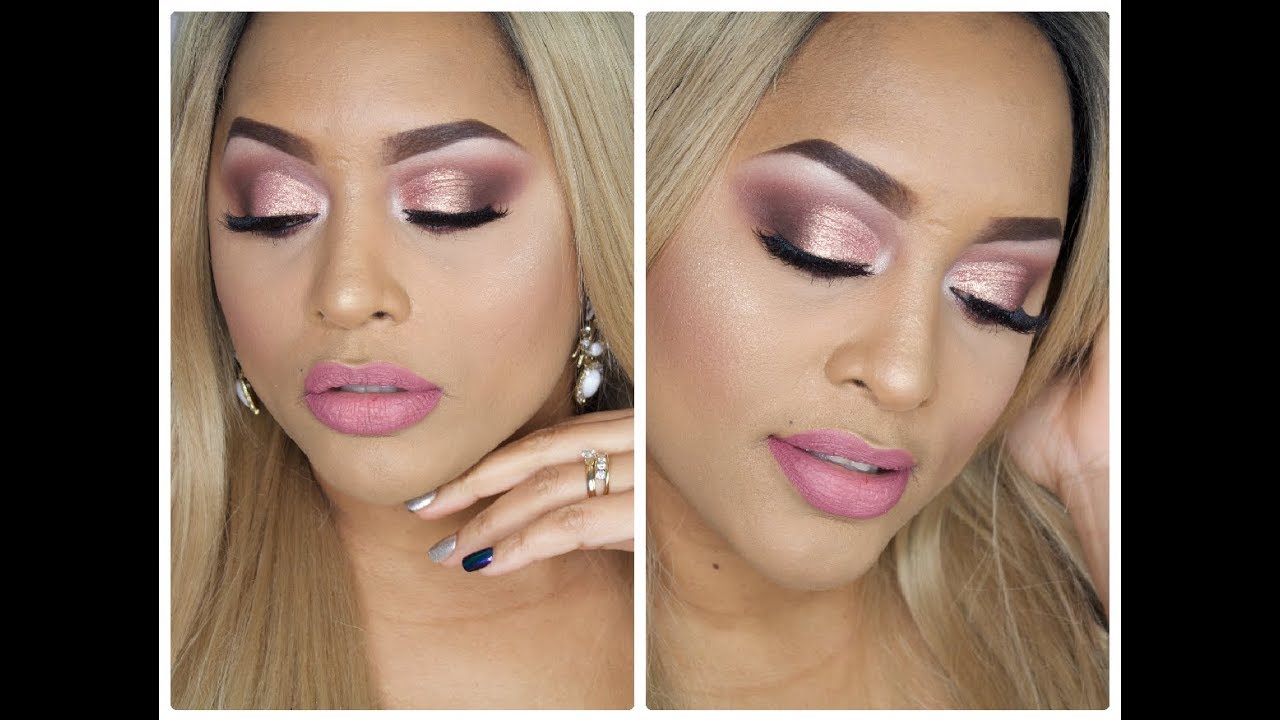 Gold Cut Crease Makeup / Maquillaje Pliegues Cortado Dorado - YouTube