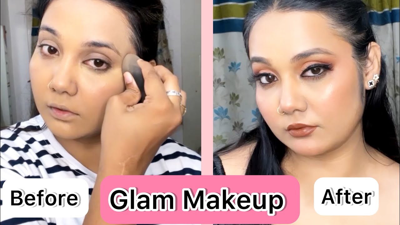 Glam makeup look | Makeup tutorial For beginners #makeuptutorial # ...