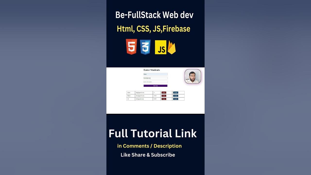 Building A Javascript Firebase Realtime Database Crud App Javascripttutorial Webdevelop