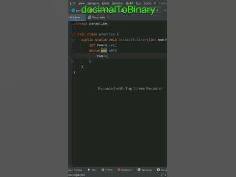 decimalToBinary converter|java programming|java basic problem| #javaprogramming - YouTube