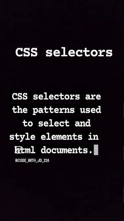 Css Selectors 👆 Htmlcss Interviewtips Csstutorial Htmlcssjavascript