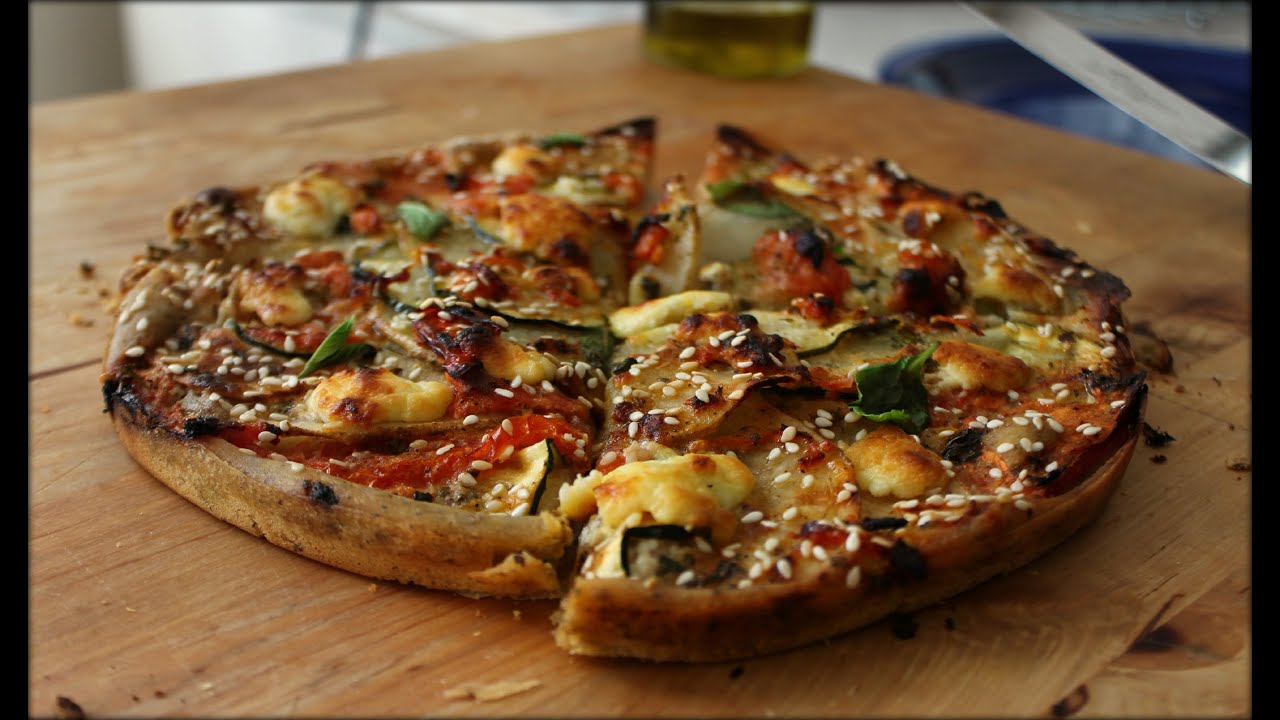 Potato, Zucchini & Goat Cheese Mint Pizza - Gluten/Egg Free/Vegeterian ...