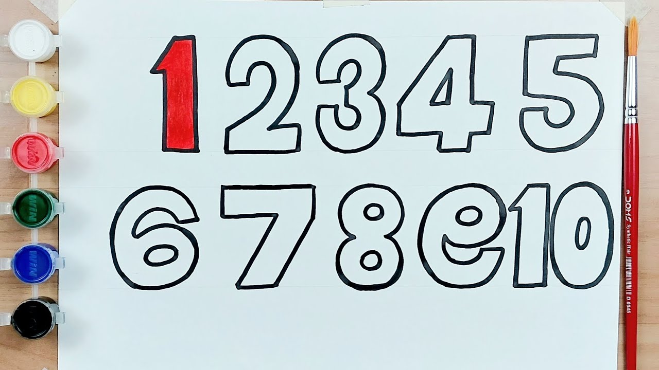 123 Numbers | 1234 Numbers names | 1 to 10 numbers counting | 1234 ...