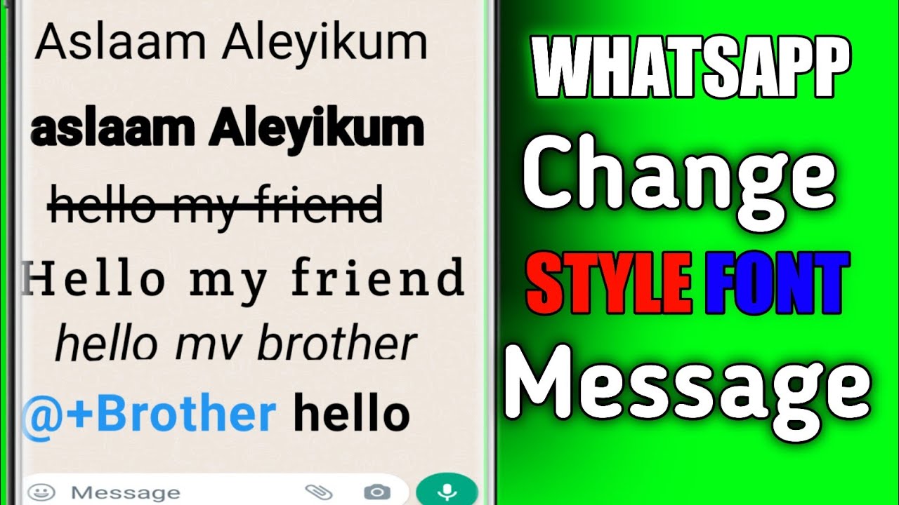 How to change font style in WhatsApp || change style font WhatsApp ...