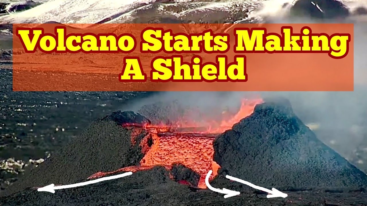 Volcano Forming A Shield : KayOne Crater Lava Overflow Cascade ...