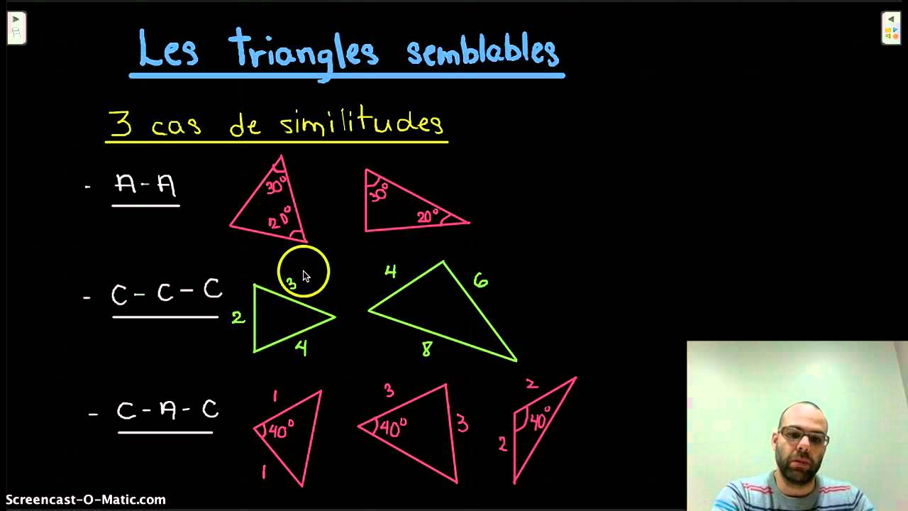 Triangles semblables - YouTube
