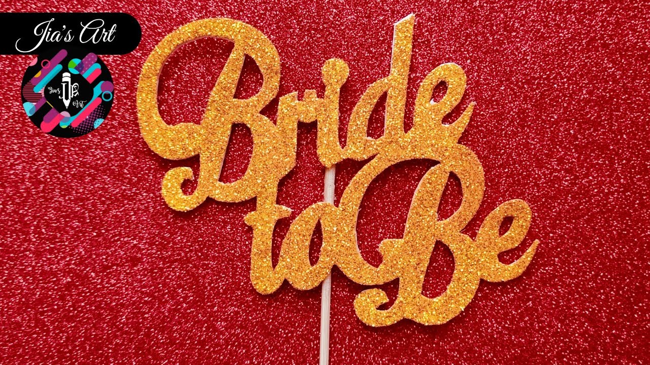 DIY cake topper || How to make cake topper at home || Cake topper Bride ...